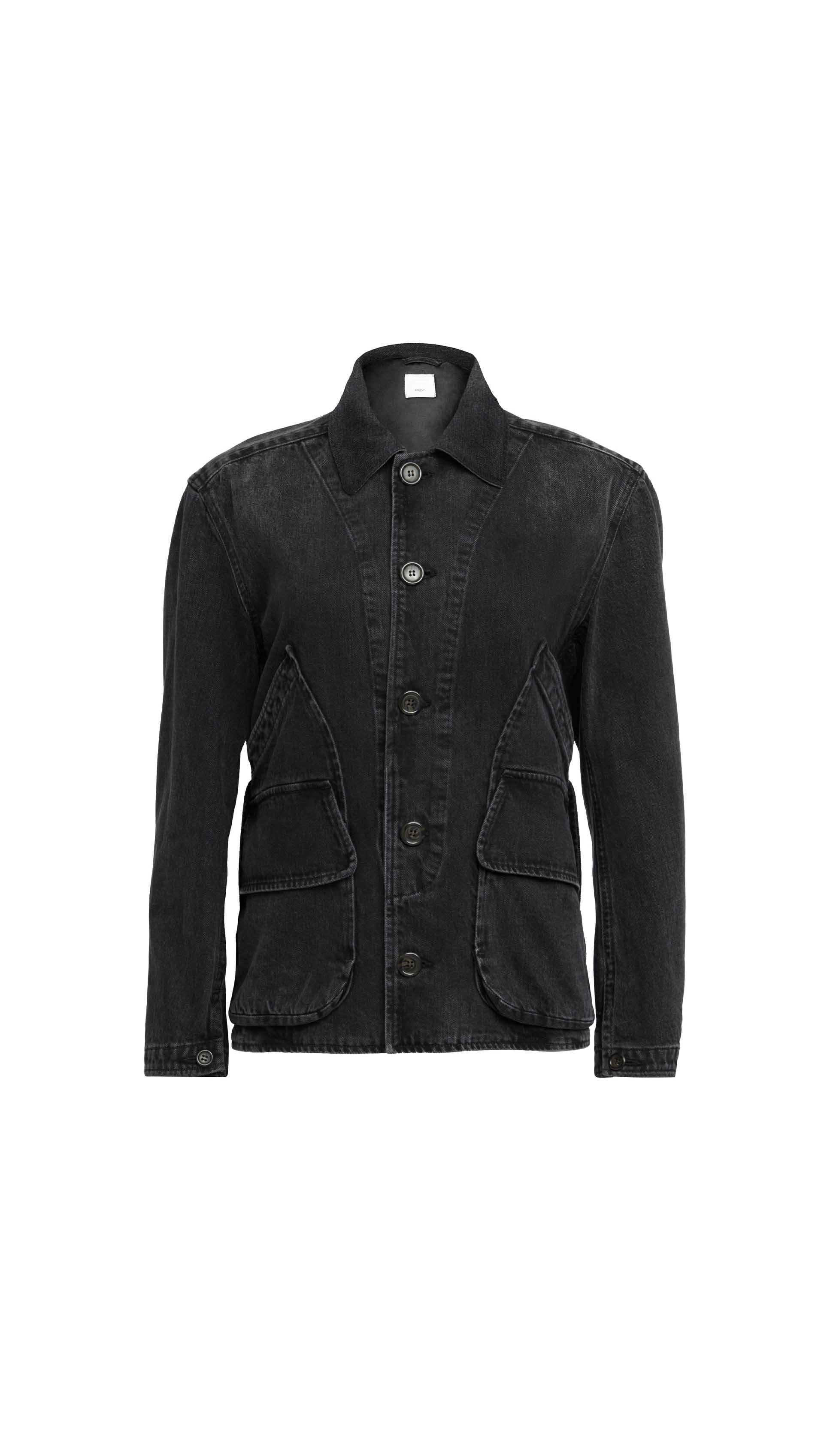 Abra Work Jacket In Regenerative Cotton | Metropolis - Argent