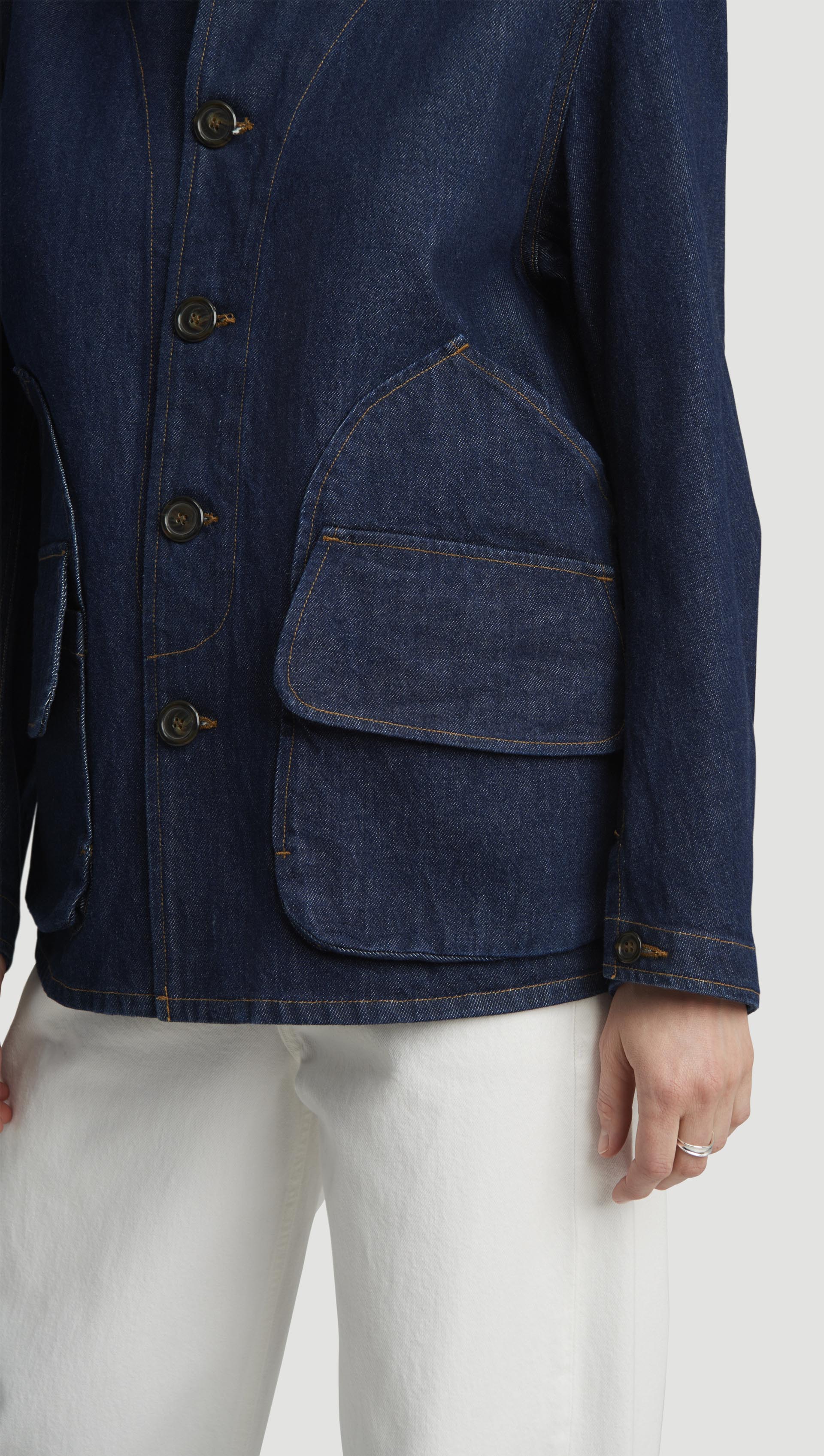 Abra Work Jacket In Regenerative Cotton | Summit - Argent